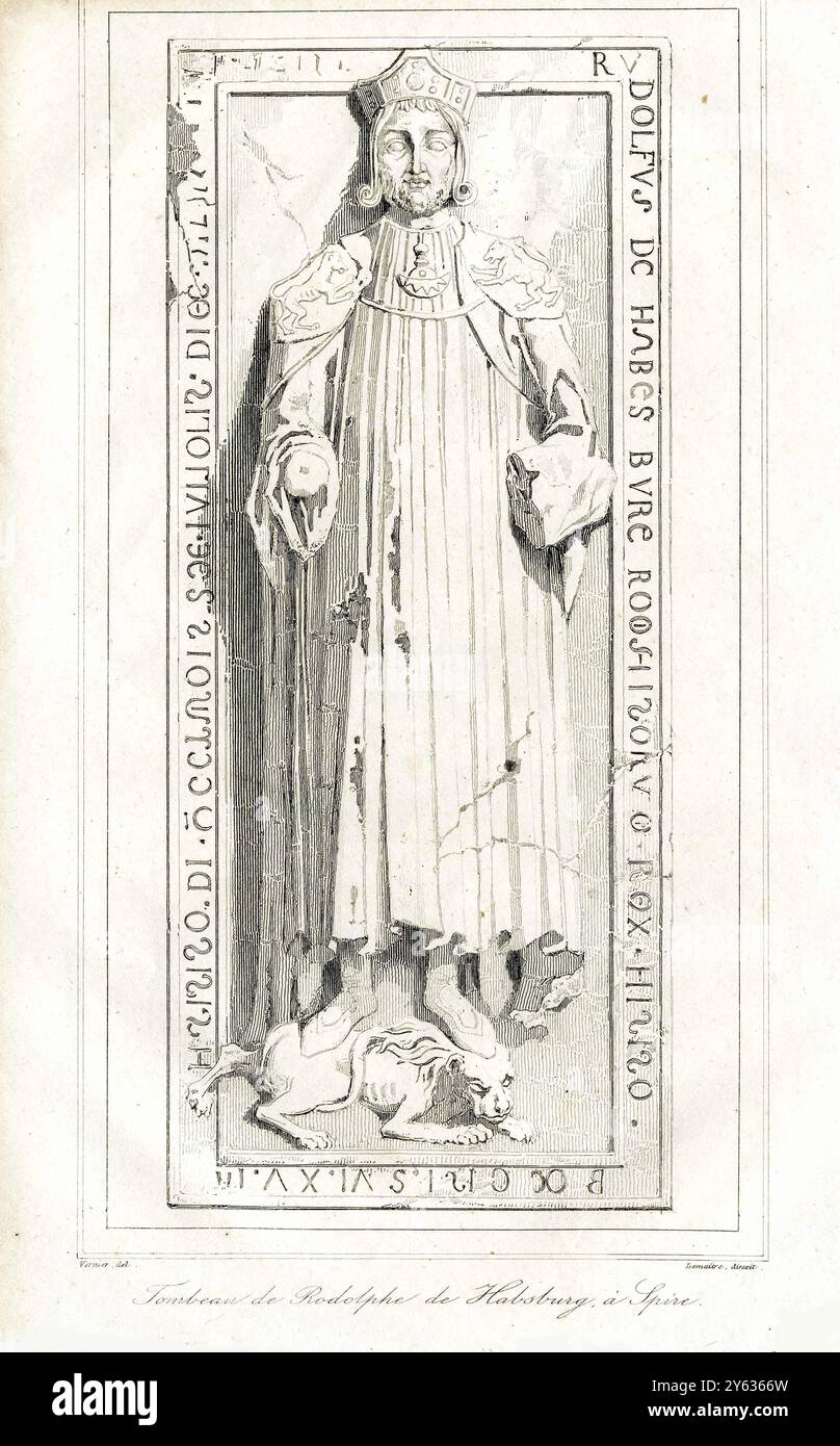 Gravestone of King Rudolf of Habsburg (1218-1291) in Speyer Cathedral ...