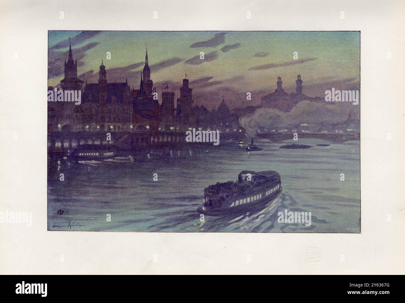 An evening effect at the Paris exhibition. Museum: PRIVATE COLLECTION ...