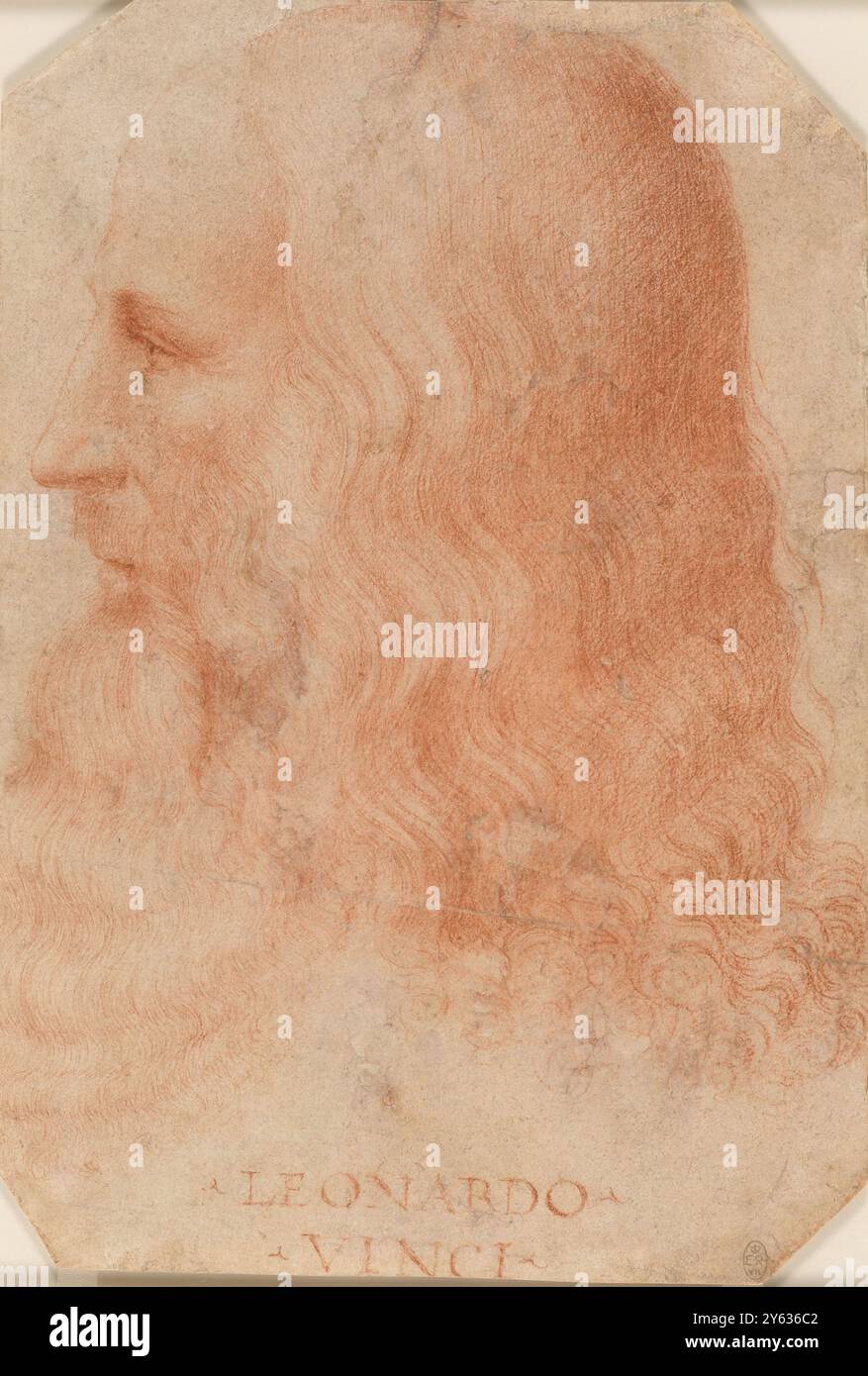 Portrait of Leonardo da Vinci. Museum: Royal Collection, London. Author ...