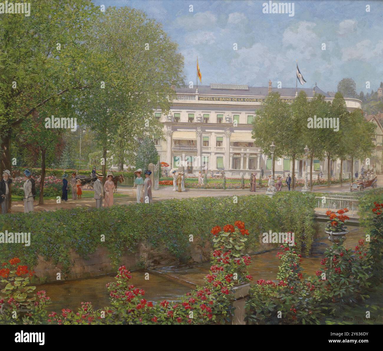 View of the Spa hotel in Baden-Baden. Museum: PRIVATE COLLECTION ...