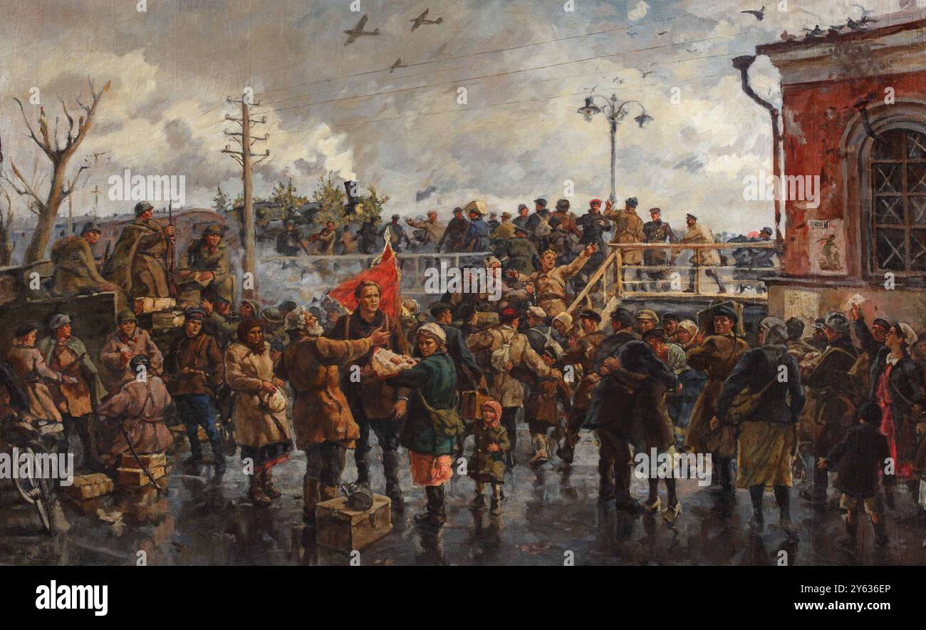 Railroad station. Museum: Institute of Russian Realist Art, Moscow ...