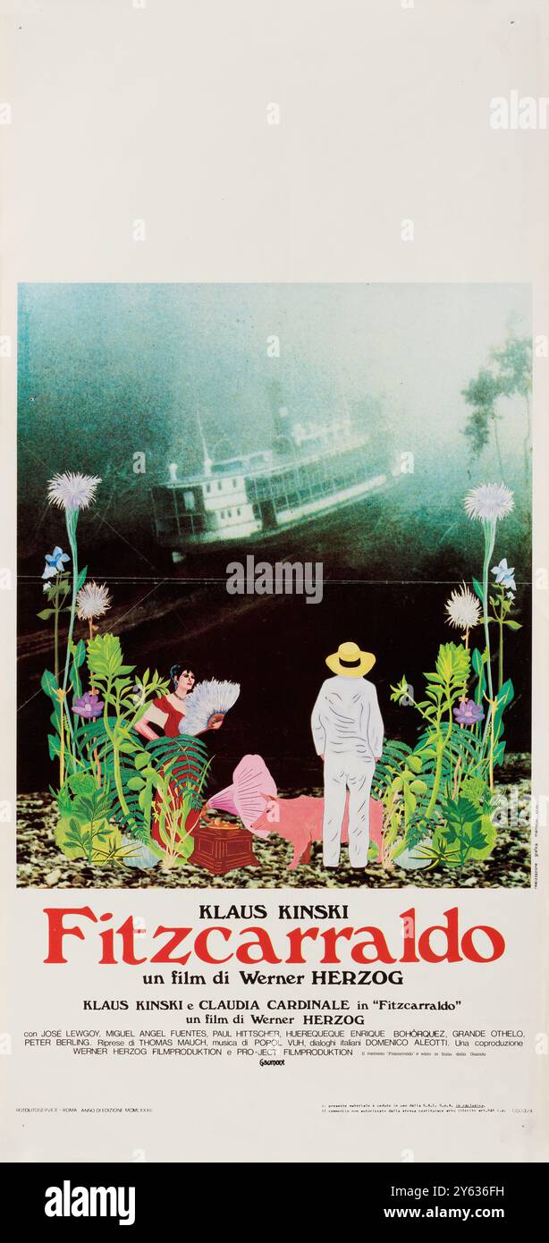 Movie poster "Fitzcarraldo" by Werner Herzog. Museum: PRIVATE ...