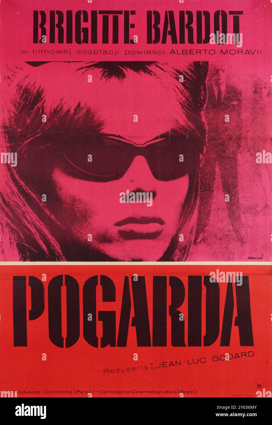 Movie poster "Contempt" by Jean-Luc Godard. Museum: PRIVATE COLLECTION ...