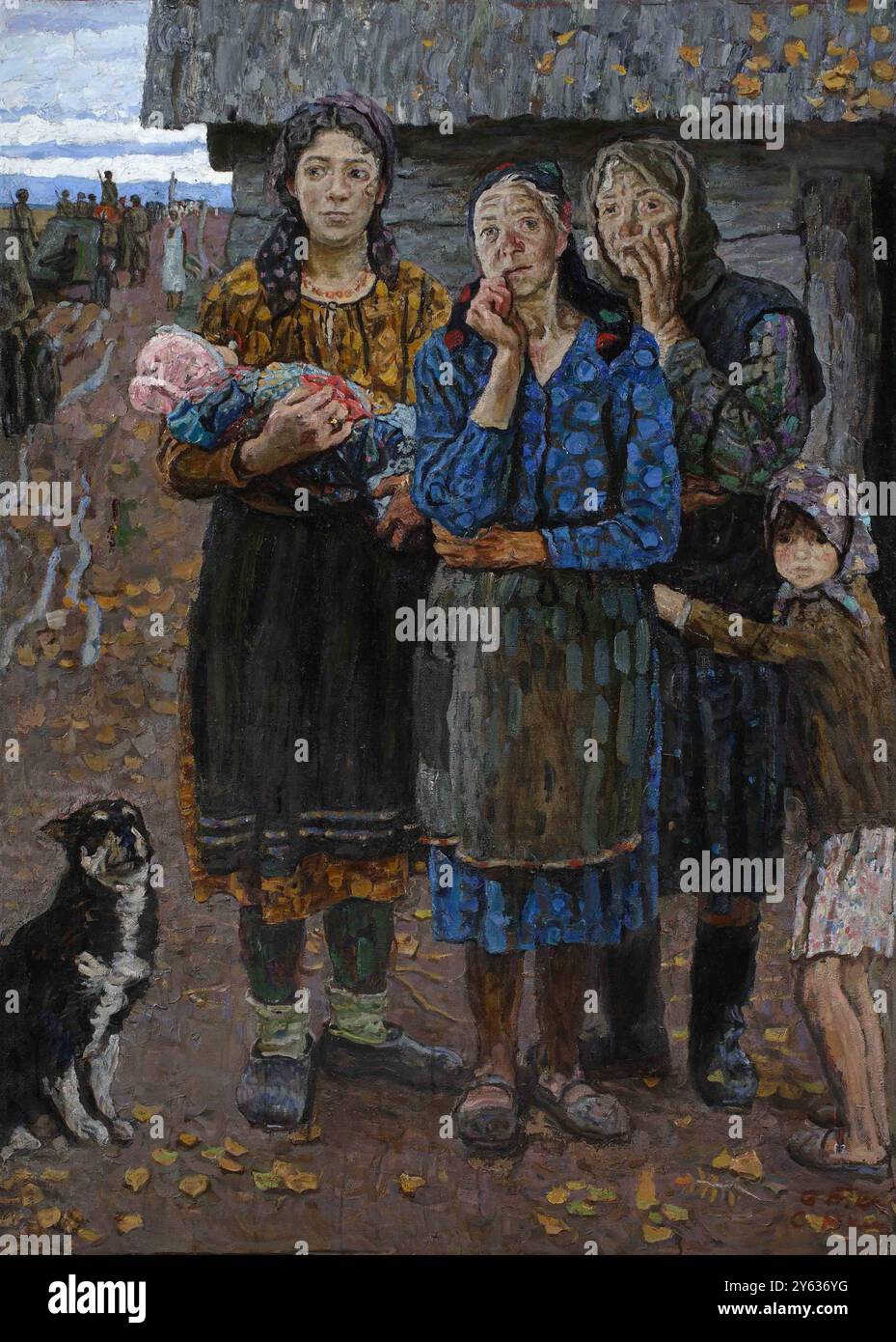 The Autumn of 1941. (The War Has Come. Russian Women). Museum: Institute of Russian Realist Art ...