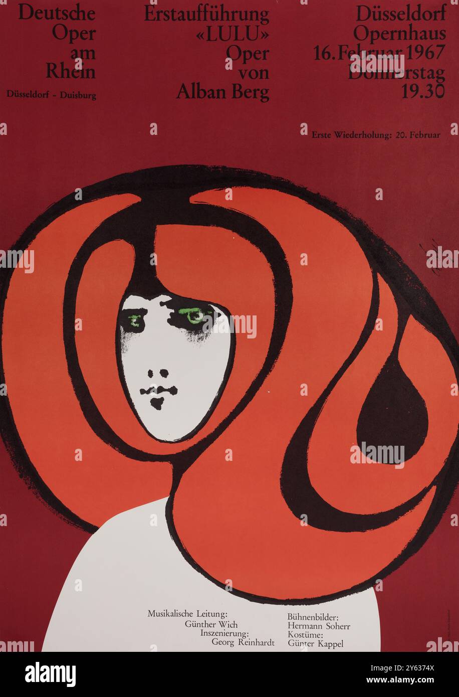 Poster for the opera "Lulu" by Alban Berg. Museum: PRIVATE COLLECTION ...