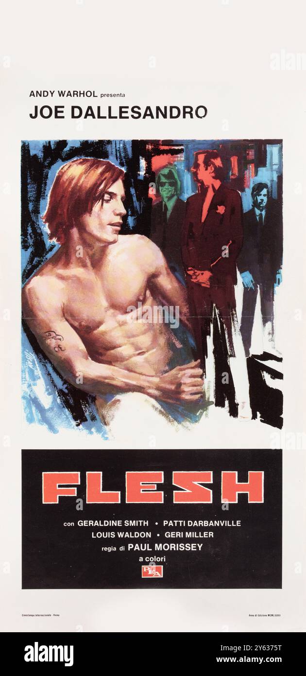 Movie poster "Flesh" by Paul Morrissey. Museum: PRIVATE COLLECTION. Author: Tino Avelli Stock ...