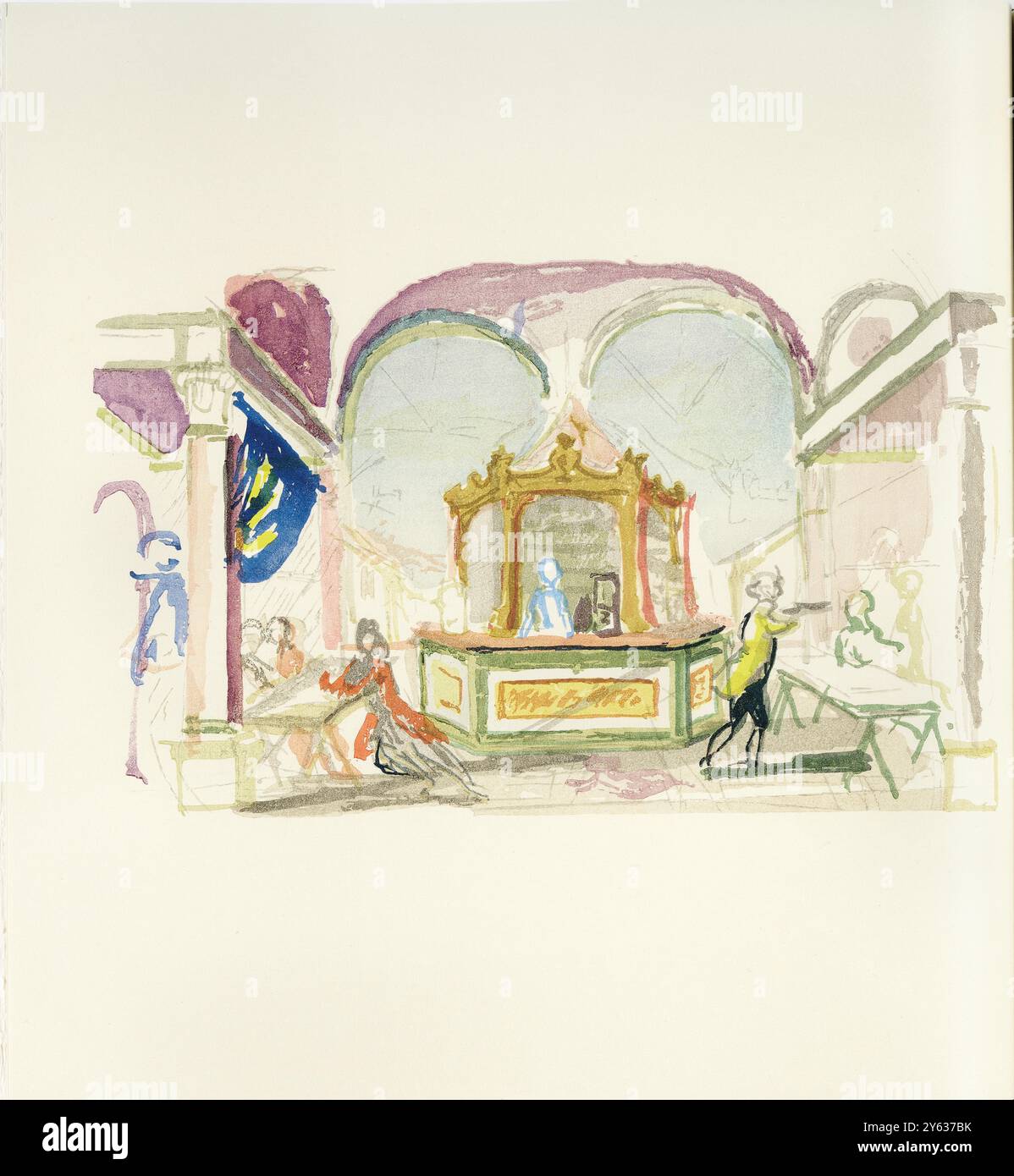 Stage design for the opera "Così fan tutte" by Wolfgang Amadeus Mozart ...