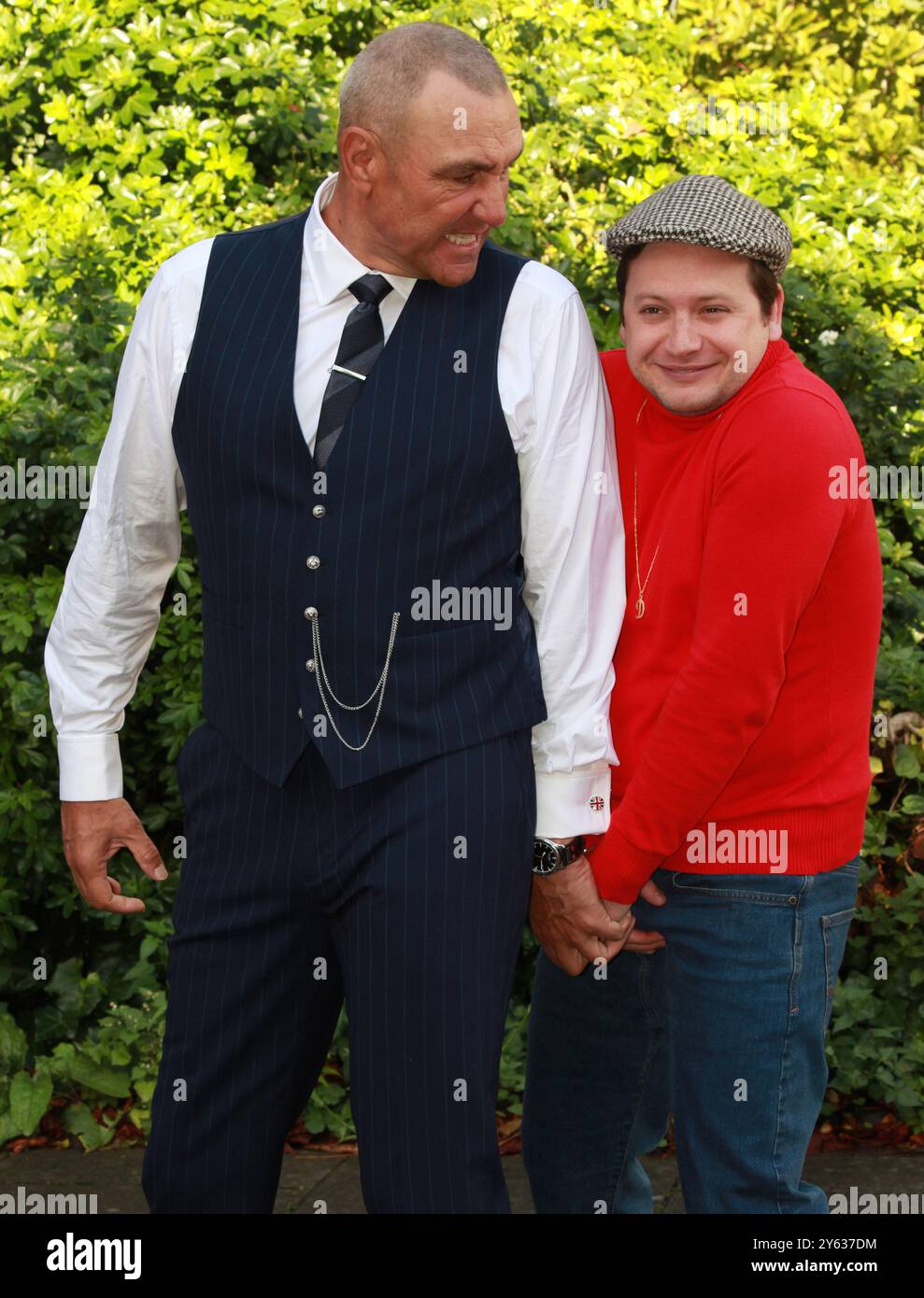 London, UK. Vinnie Jones and Sam Lupton (red jumper) at the Only Fools ...