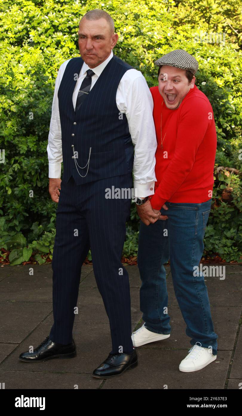 London, UK. Vinnie Jones and Sam Lupton (red jumper) at the Only Fools ...