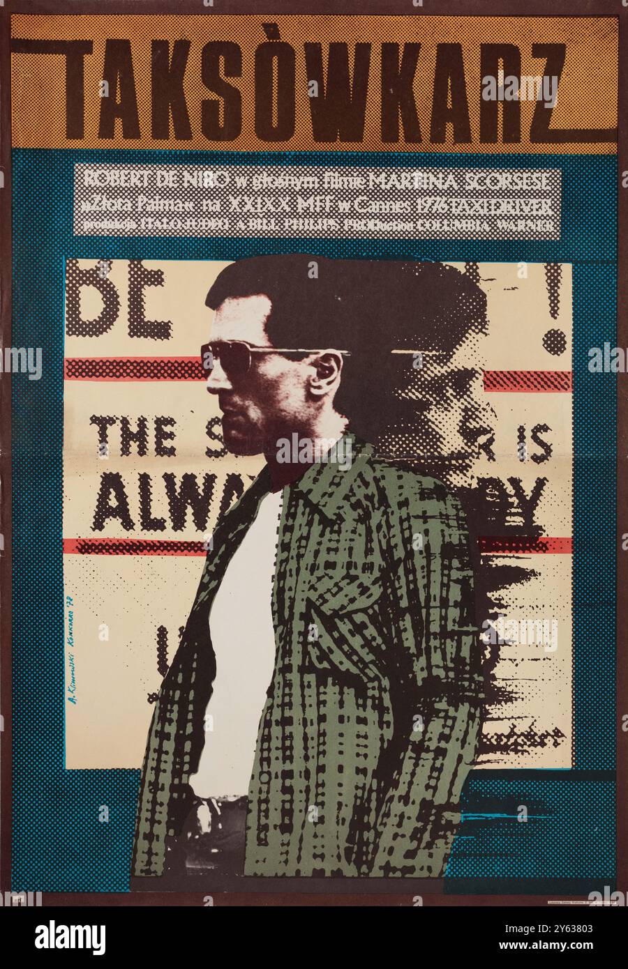 Movie poster "Taxi Driver" by Martin Scorsese. Museum: PRIVATE ...