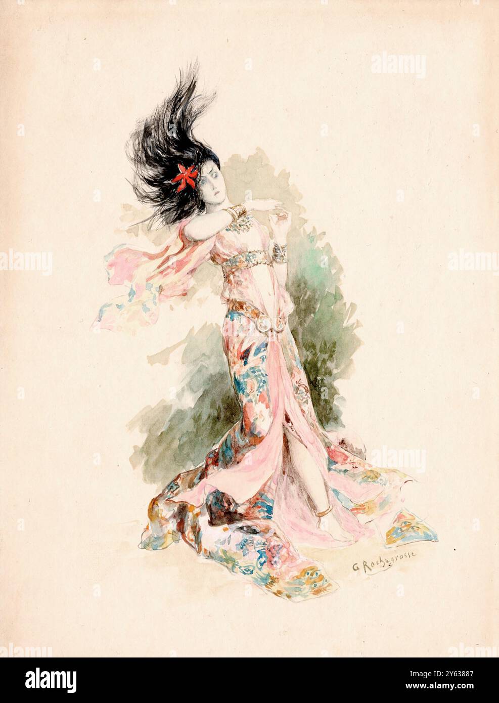 Alilat. Illustration for "Le Poison des Pierreries" by Camille Mauclair ...