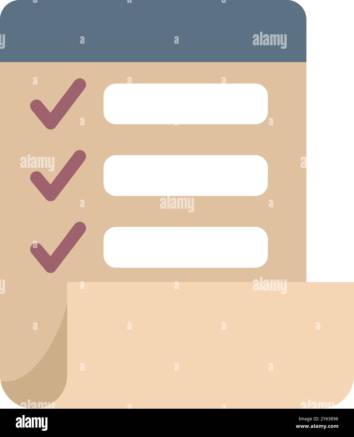 Clipboard document checkmark completing hi-res stock photography and ...