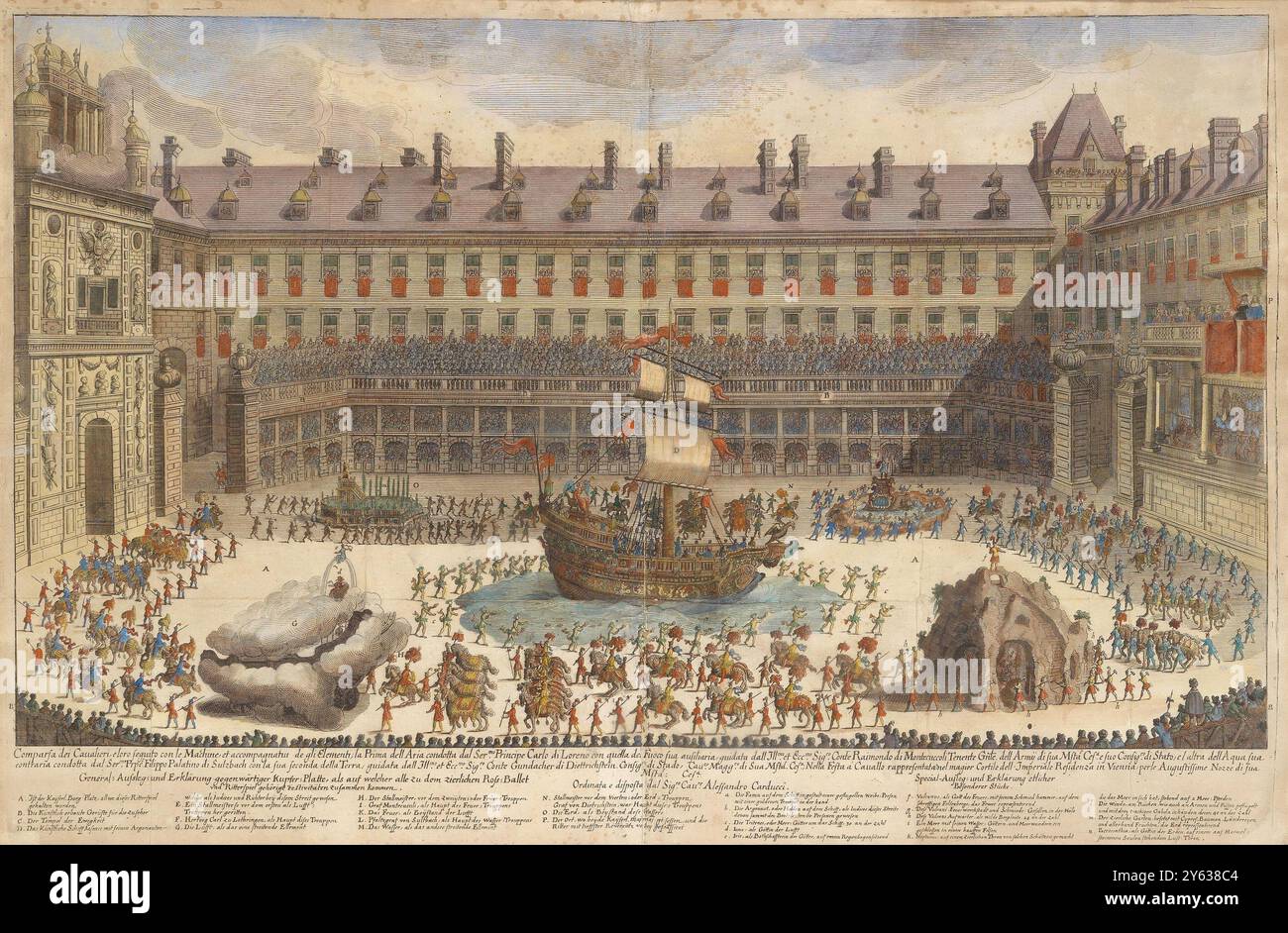 Equestrian ballet in the courtyard of the Vienna Hofburg on the ...