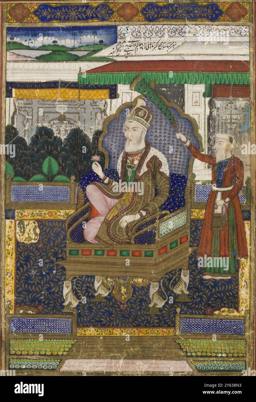 Portrait of Mughal emperor Bahadur Shah II (1775-1862). Museum: PRIVATE ...