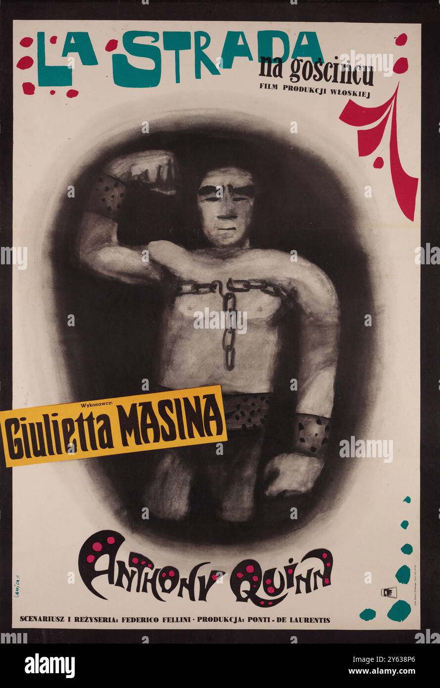 Movie poster "La Strada" by Federico Fellini. Museum: PRIVATE ...