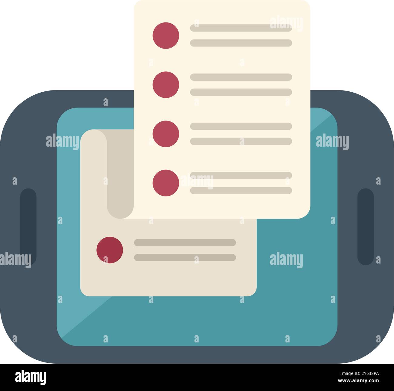 Smartphone is showing a digital checklist on its screen, symbolizing ...