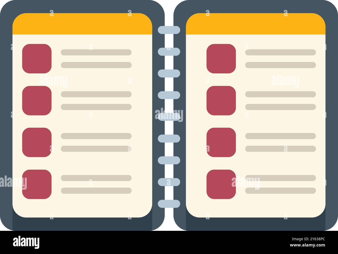 Open notebook with check mark boxes showing to do list, prioritizing ...