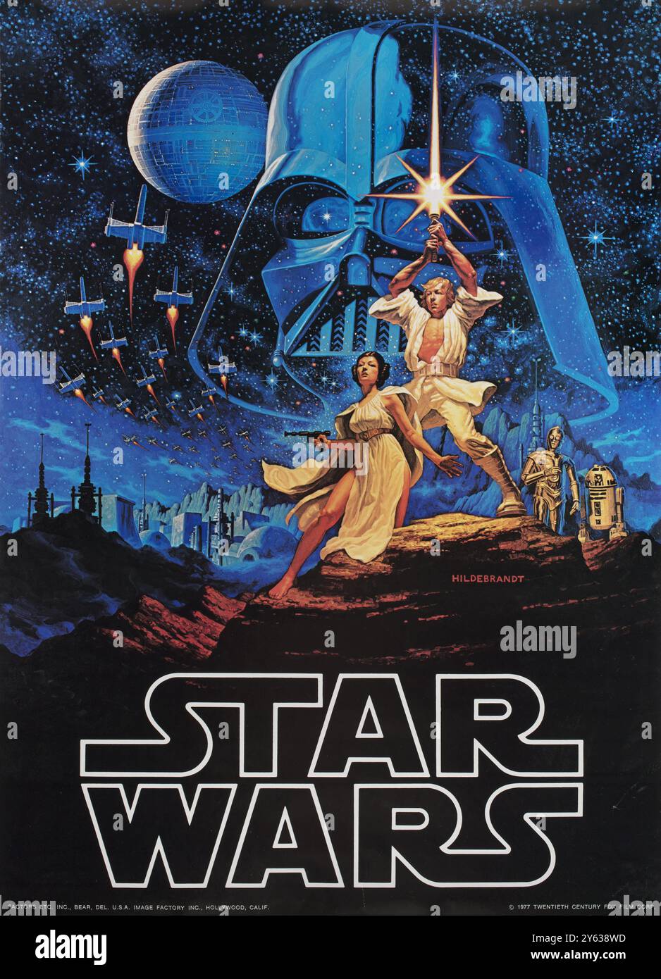 Movie poster "Star Wars: Episode IV - A New Hope" by George Lucas. Museum: PRIVATE COLLECTION ...