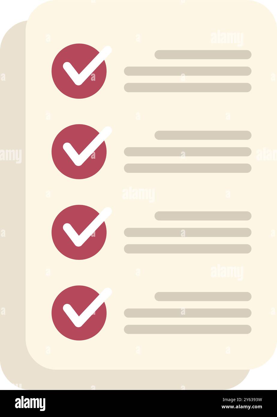Checklist showing completing tasks with check marks, business organization and productivity ...