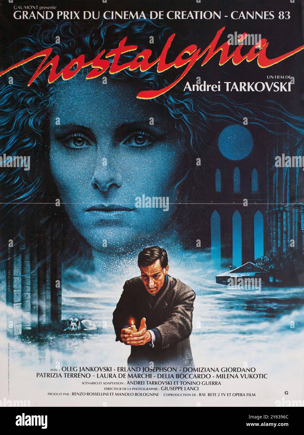 Movie poster "Nostalghia" by Andrei Tarkovsky. Museum: PRIVATE ...