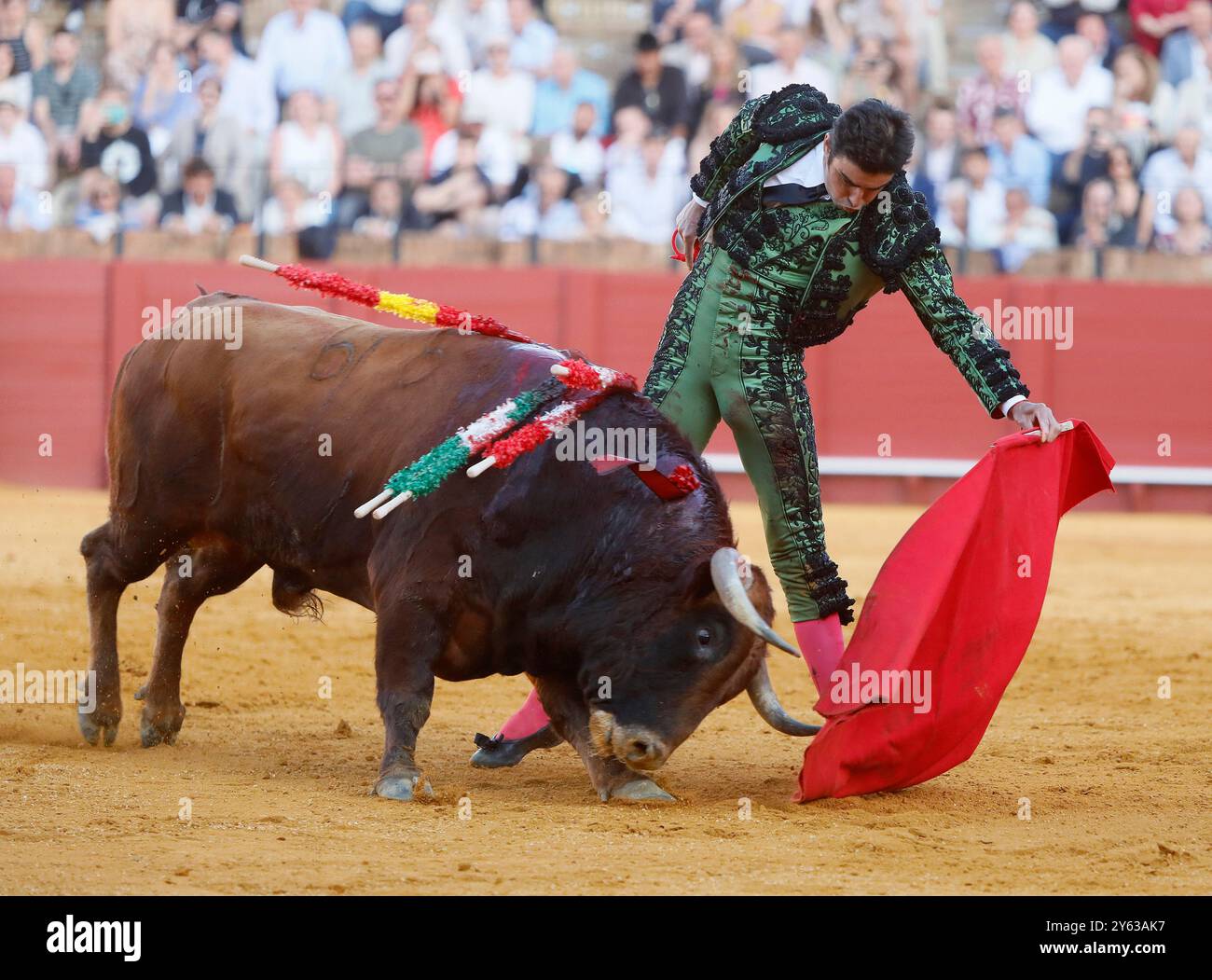 Seville, 04/10/2024. Bullfight in Seville. Maestranza bullring. 4th ...