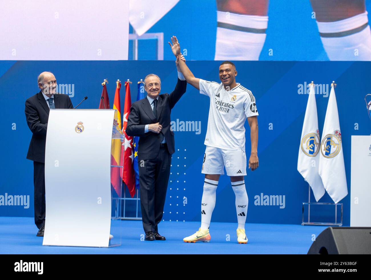 Madrid, 16/07/2024. Presentation of Kylian Mbappé as a Real Madrid ...