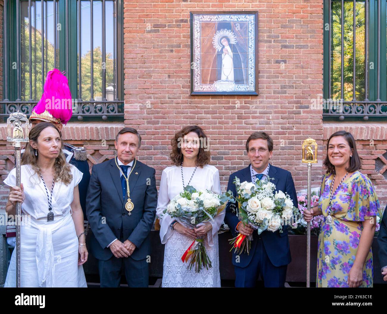 Madrid, 08/15/2024. Isabel Díaz Ayuso and José Luis Martínez Almeida at ...