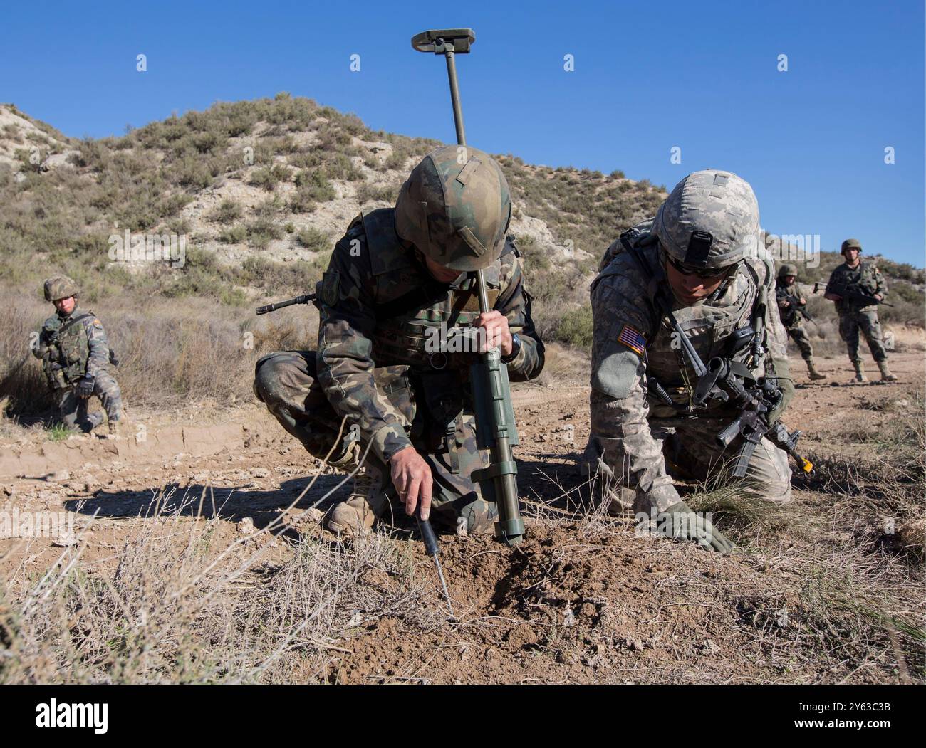 Zaragoza, 02/11/2012. Military maneuvers in San Gregorio. A legionary ...