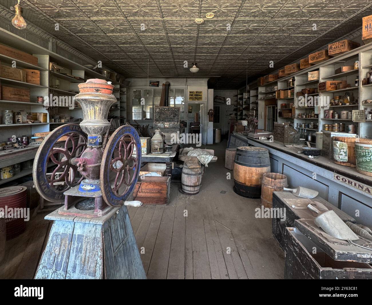 Coffee grinder in the mercantile store in Bodie California the most ...