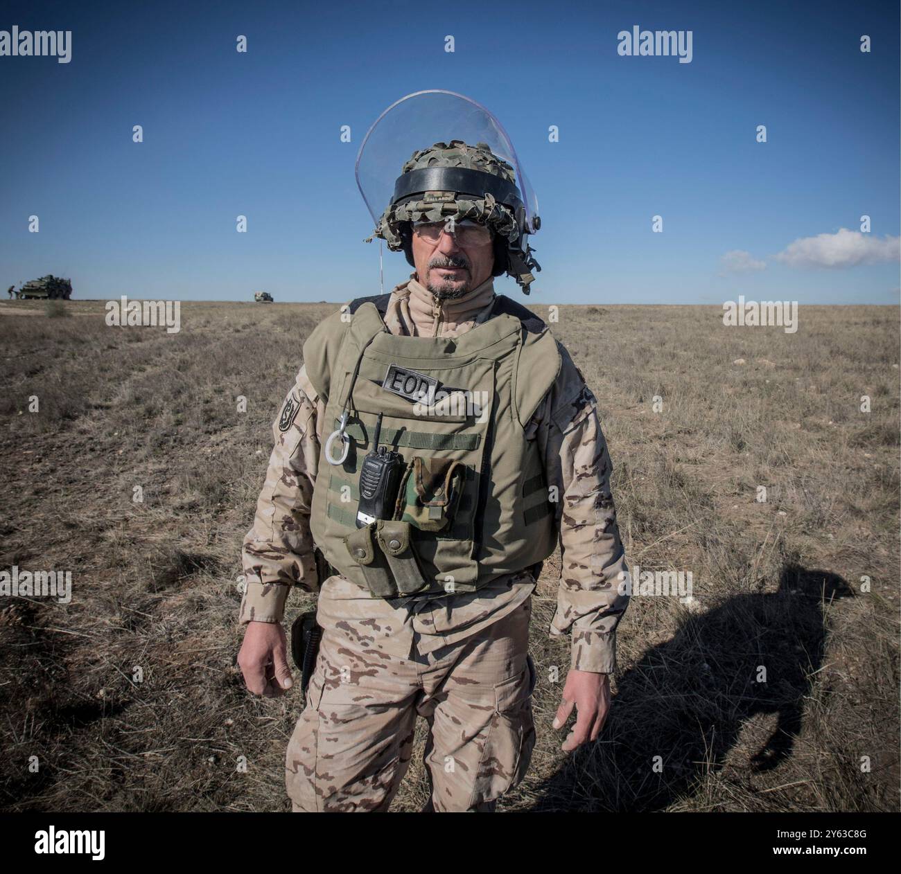 Zaragoza, 02/11/2012. Military maneuvers in San Gregorio. Sergeant ...