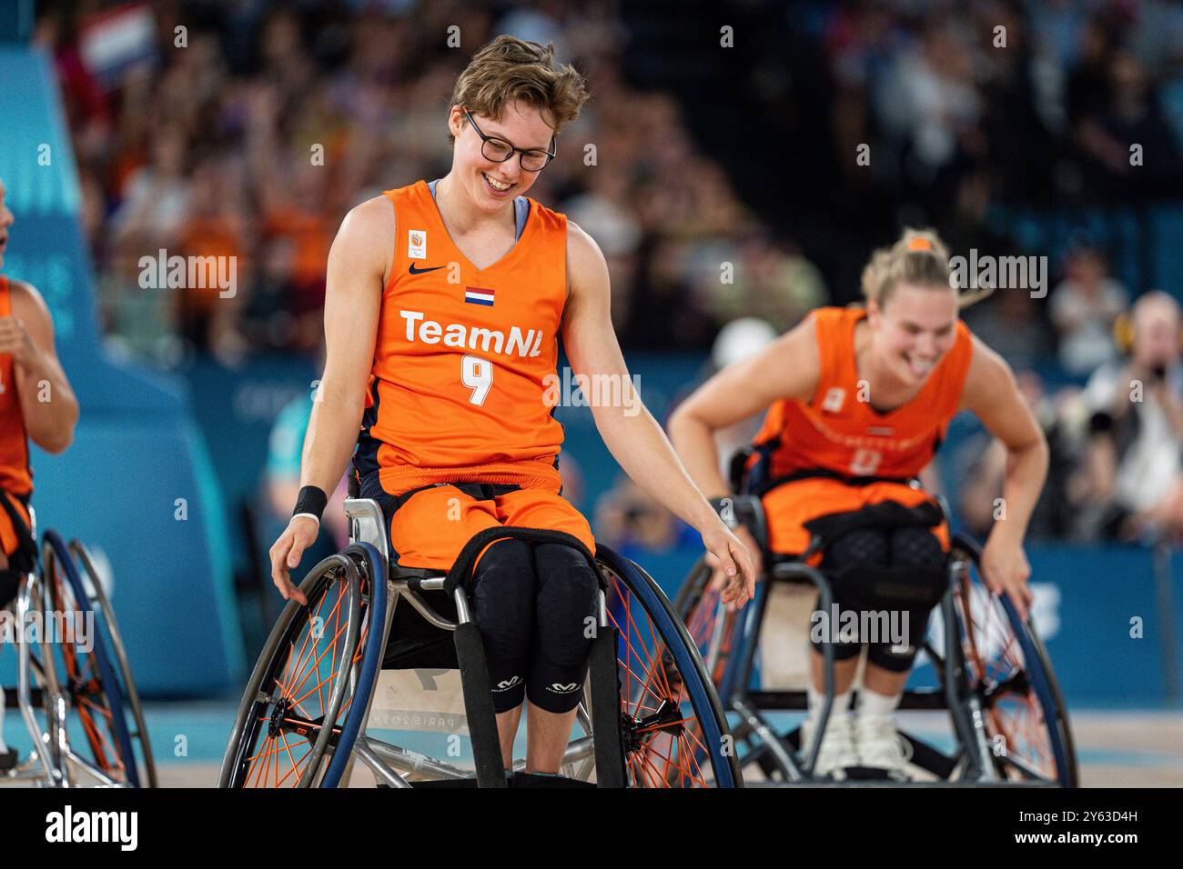 Netherlands Bo Kramer (9) celebrates during the Women’s Wheelchair ...