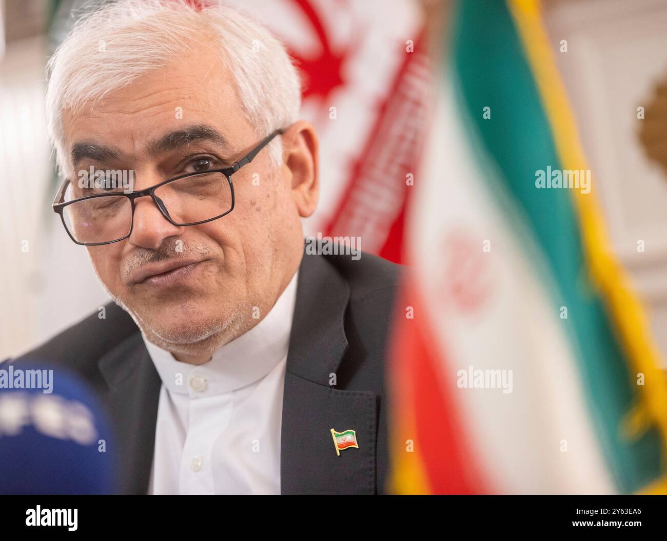 Madrid, 04/15/2024. Press conference of the Iranian ambassador to Spain ...