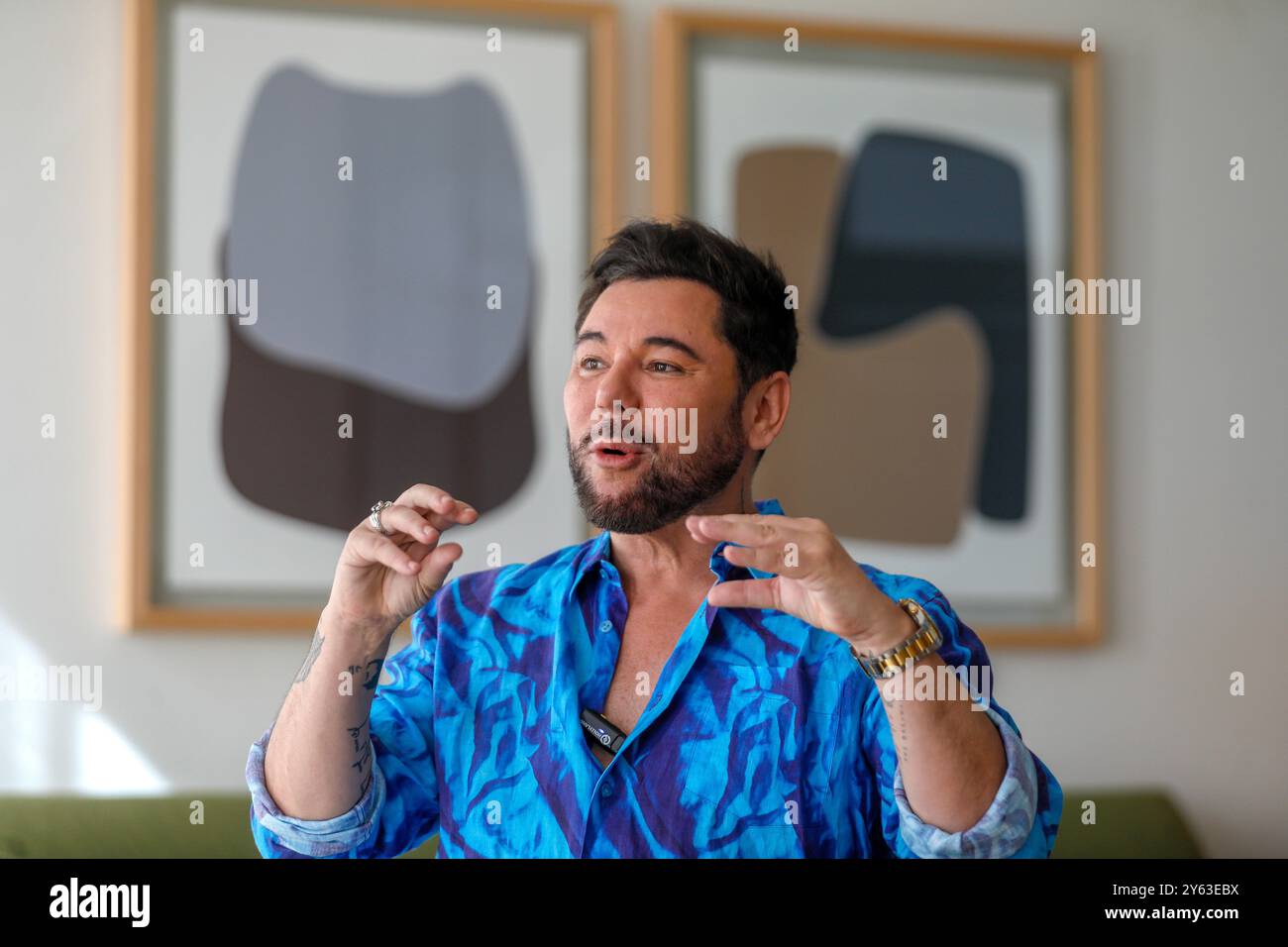 Seville, 05/28/2024. Interview with the singer Miguel Poveda. Photo ...