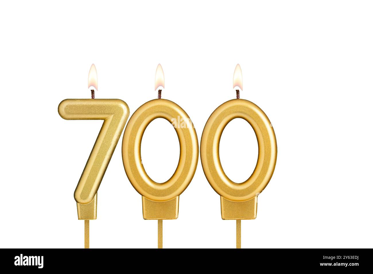 Birthday candle number 700 on white background Stock Photo - Alamy