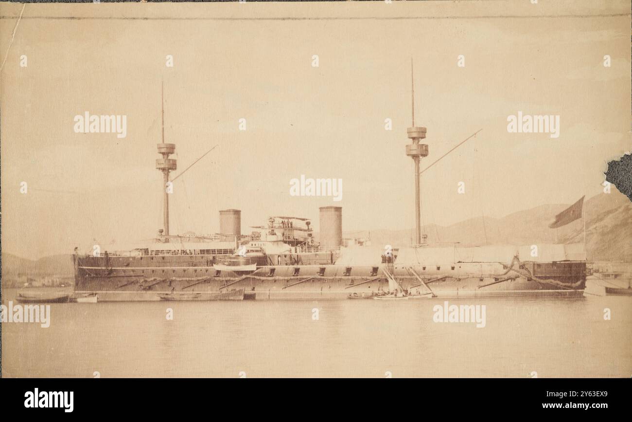 April 1898, Image of the battleship Pelayo. Credit: Album / Archivo ABC ...