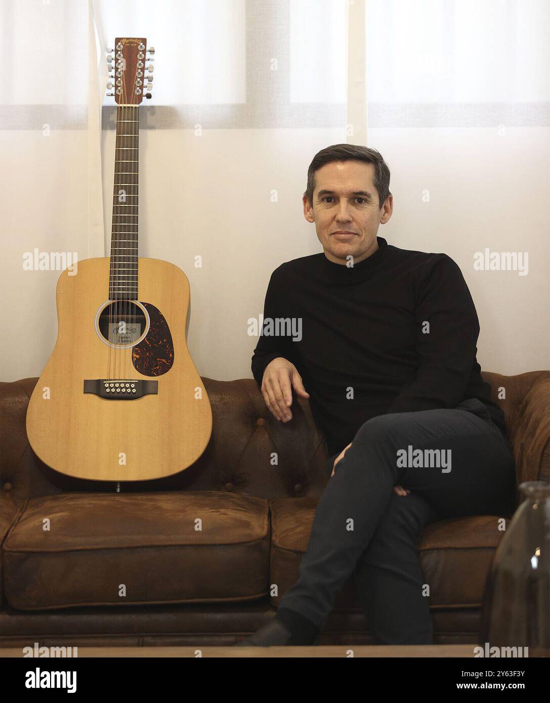 Madrid, 01/09/2024. Interview with Jorge Ruiz, soloist of the group «maldita Nerea». Photo ...