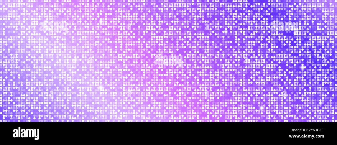 Purple disco party pattern background. Iridescent sequin mosaic texture ...