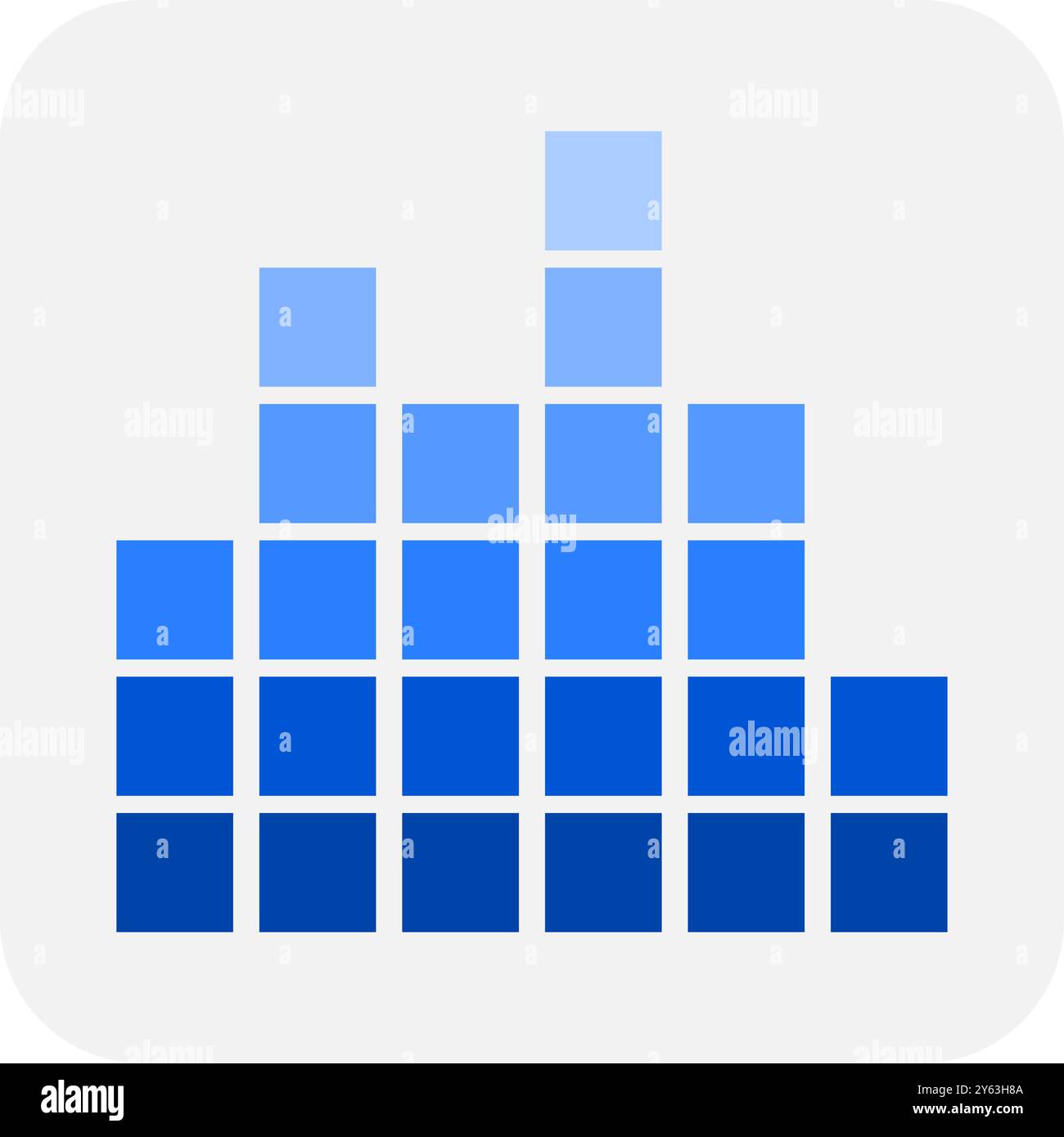 Blue audio equalizer icon. Audio equalizer button Stock Vector Image & Art - Alamy