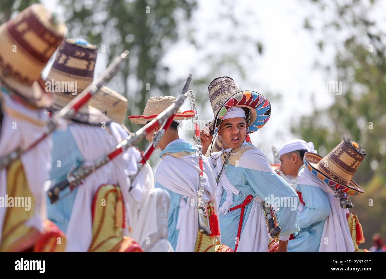Capturing the intensity of a traditional Moroccan Tbourida, also known ...