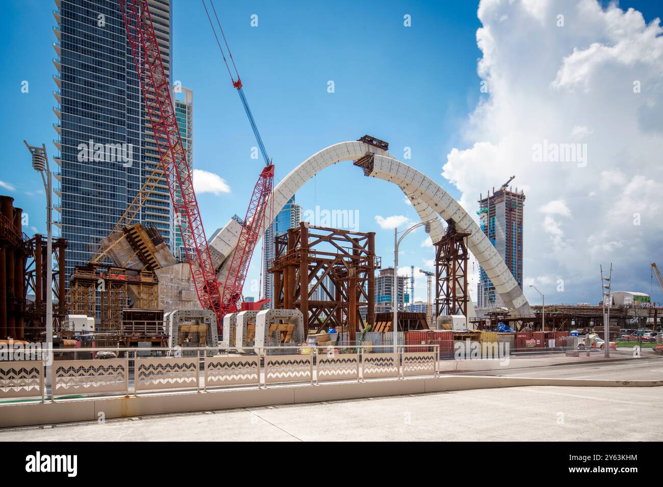 Miami, FL, USA - September 22, 2024: Miami Signature Bridge ...