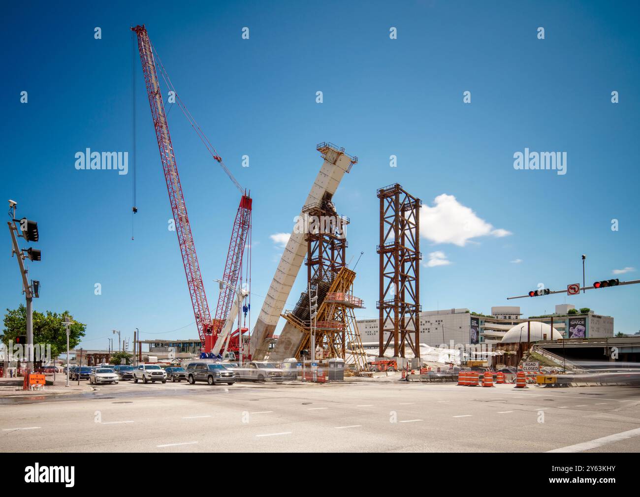 Miami, FL, USA - September 22, 2024: Miami Signature Bridge ...