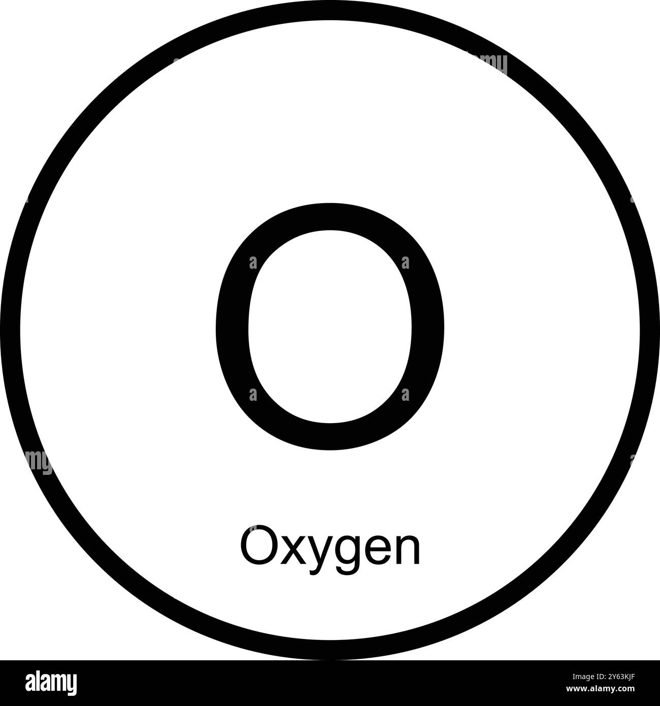 chemical periodic symbol oxygen icon illustration design Stock Vector ...