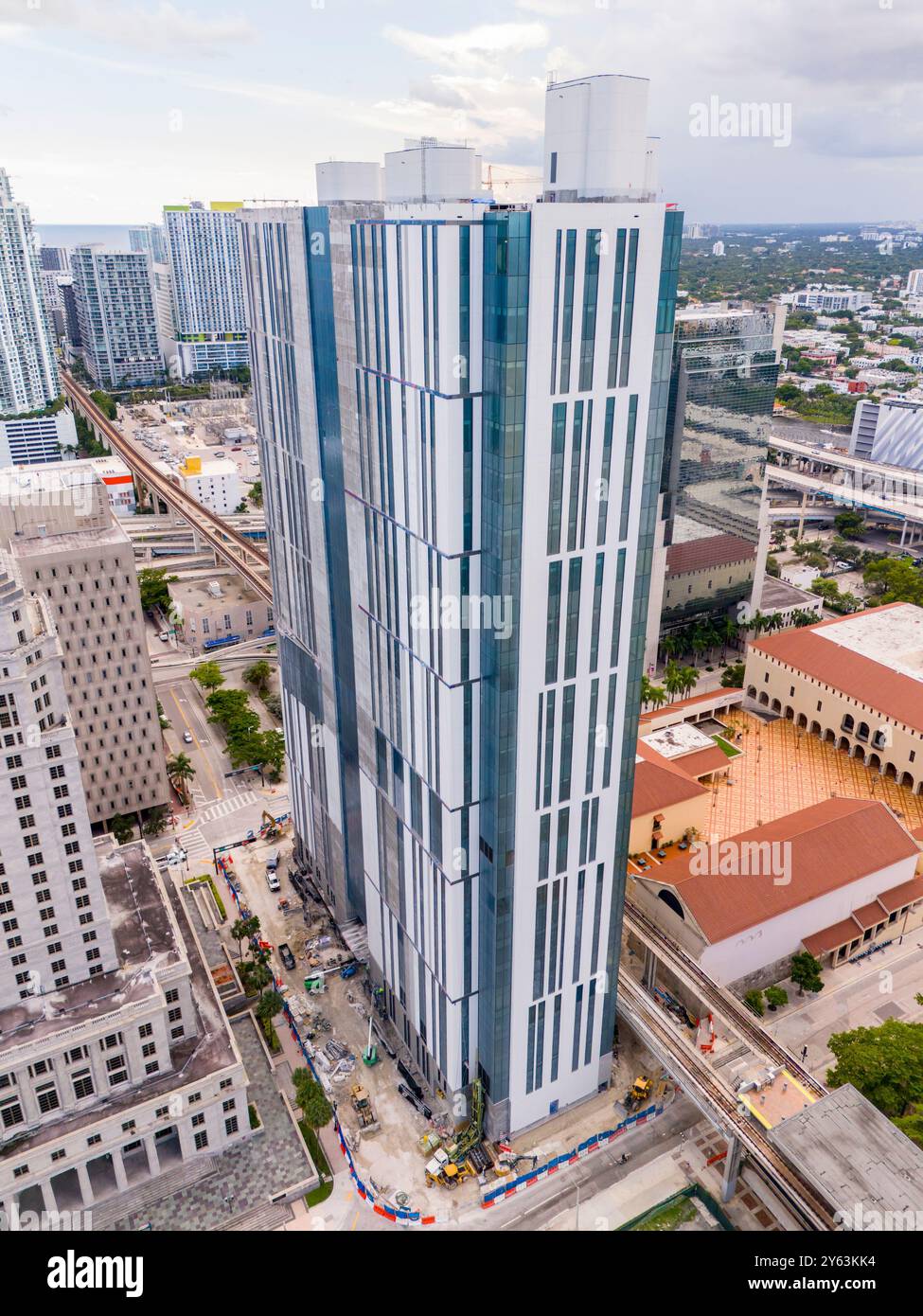 Aerial photo new Miami Dade Courthouse under construction 2024 Stock ...