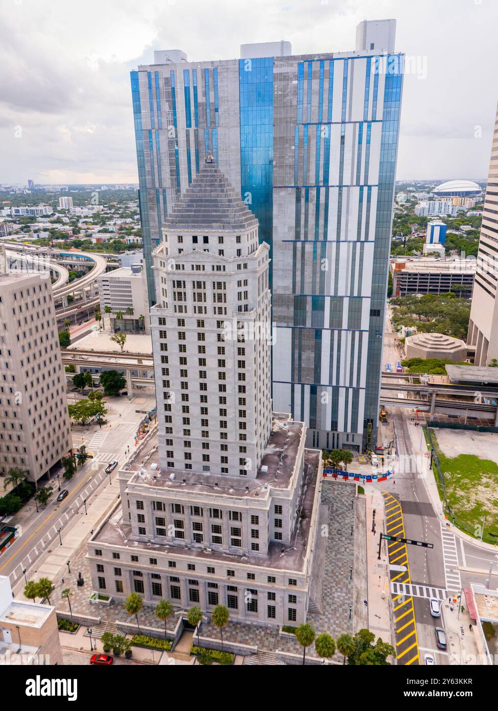 Aerial photo historic courthouse Downtown Miami FL 2024 stock photo ...