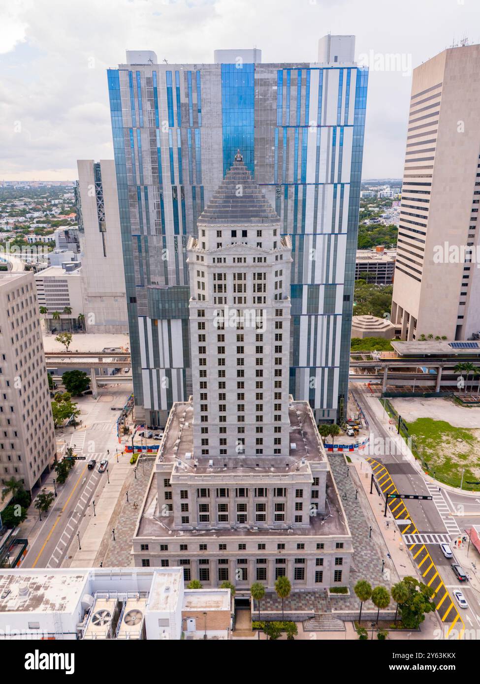 Aerial photo historic courthouse Downtown Miami FL 2024 stock photo ...