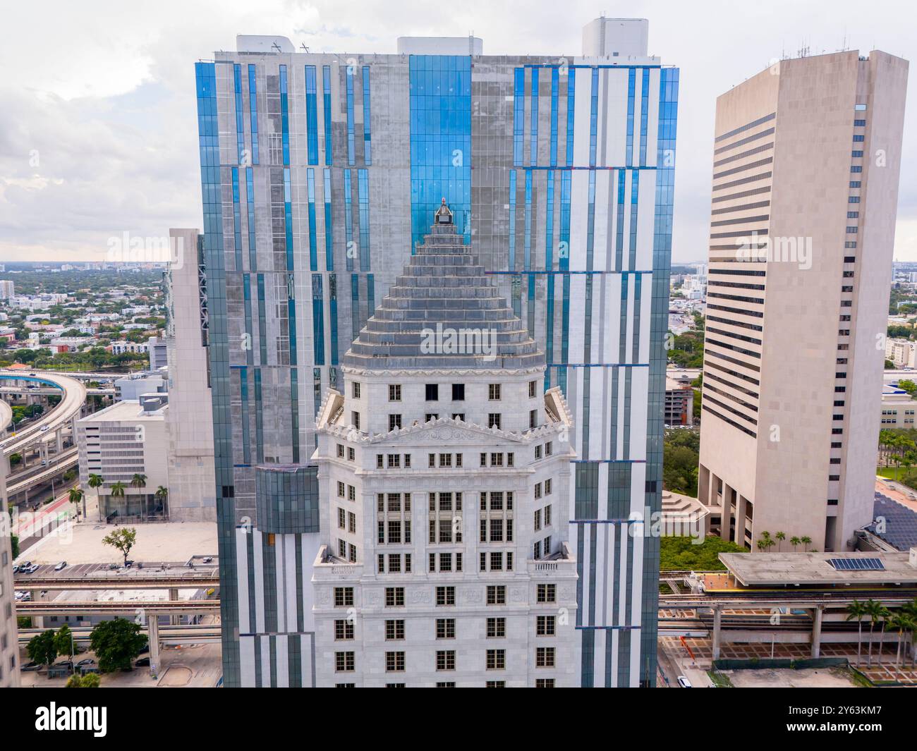 Aerial photo historic courthouse Downtown Miami FL 2024 stock photo ...
