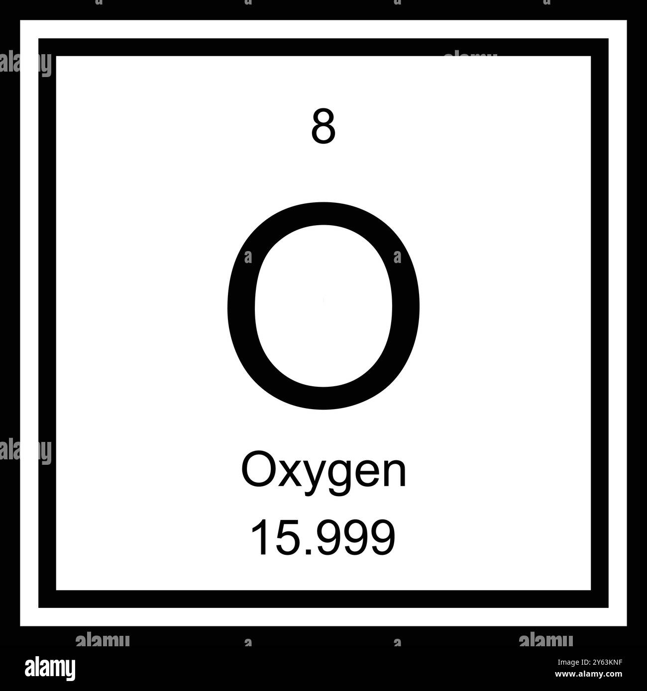 Periodic table elements oxygen Black and White Stock Photos & Images ...
