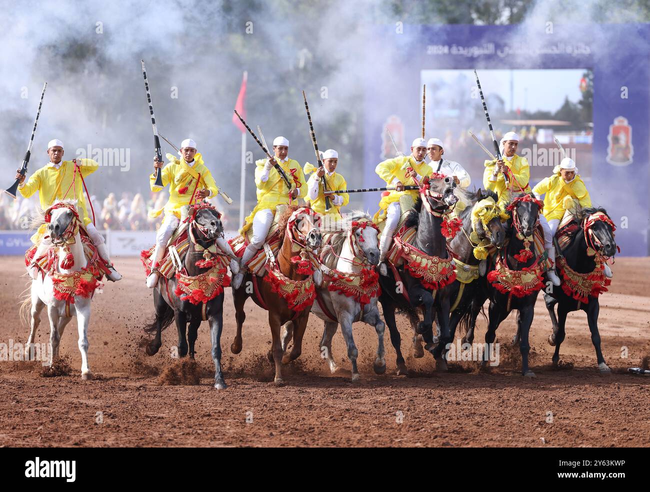 Capturing the intensity of a traditional Moroccan Tbourida, also known ...