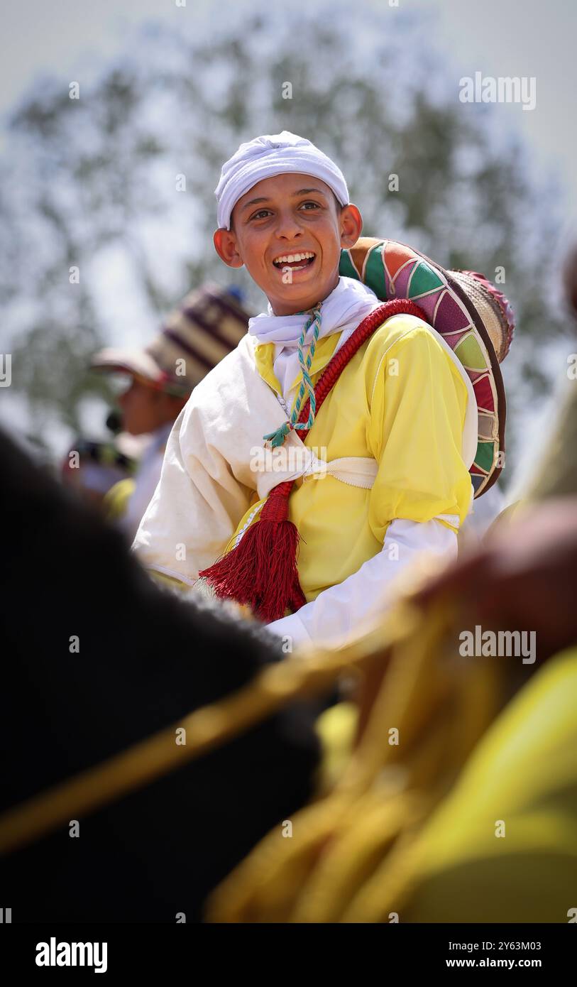 Capturing the intensity of a traditional Moroccan Tbourida, also known ...