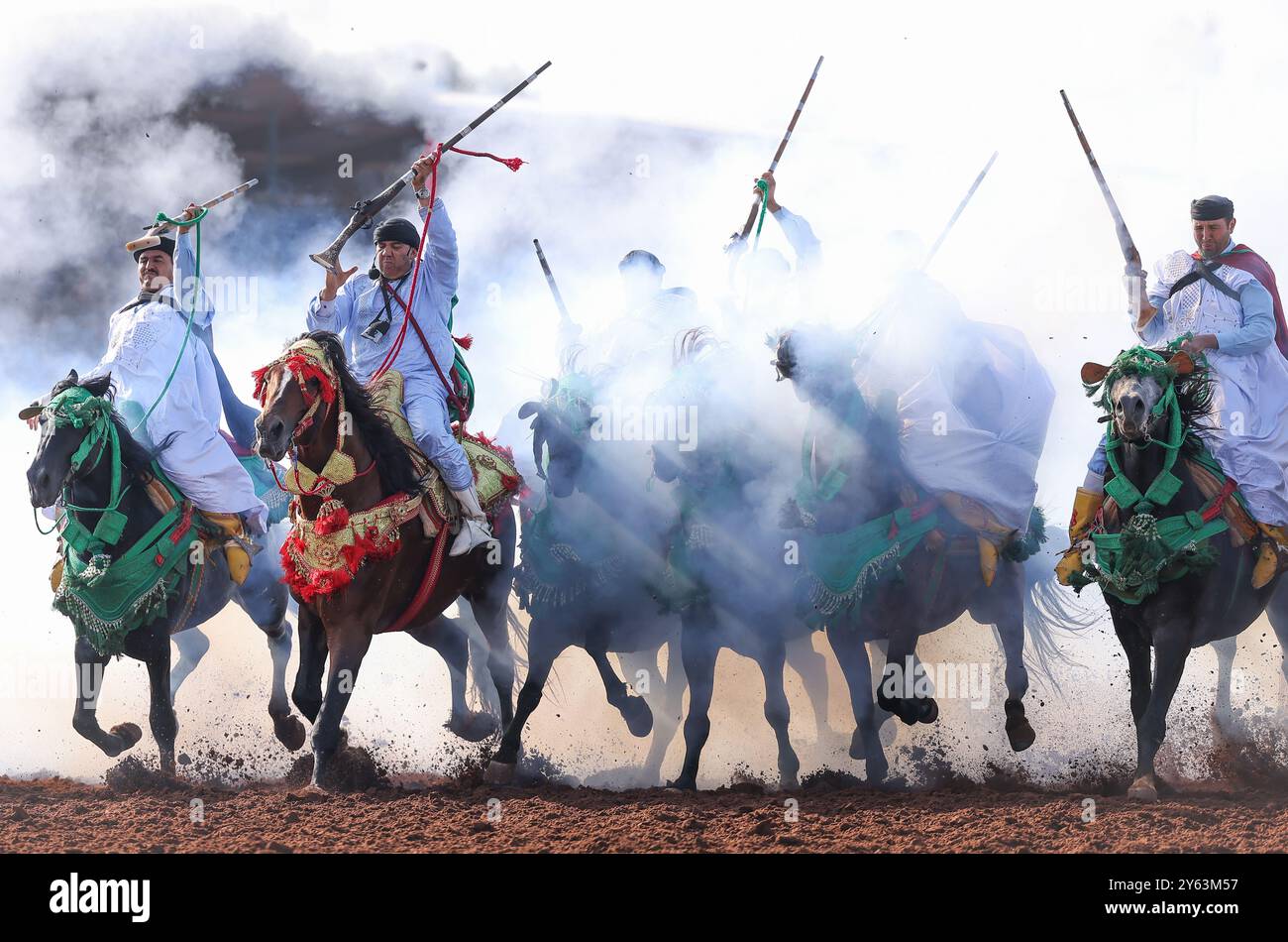 Capturing the intensity of a traditional Moroccan Tbourida, also known ...